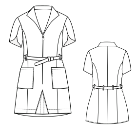 Fashion Sewing Patterns Uniforms One-piece